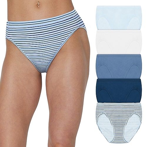 Click here for Hanes Ultimate 5-Pack Pure Comfort High Cut Briefs... prices