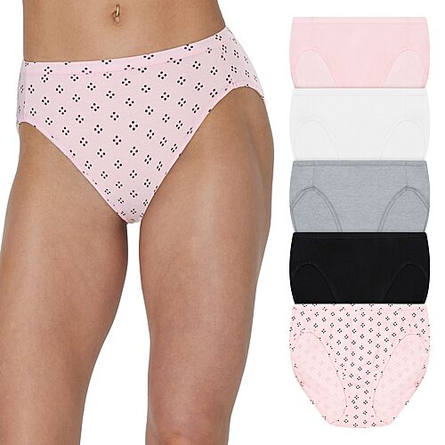 Click here for Hanes Ultimate 5-Pack Pure Comfort High Cut Briefs... prices