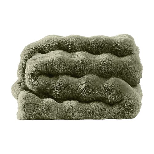 Click here for Brooklyn Loom Bubble Rabbit Faux Fur Throw prices