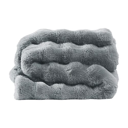 Click here for Brooklyn Loom Bubble Rabbit Faux Fur Throw prices