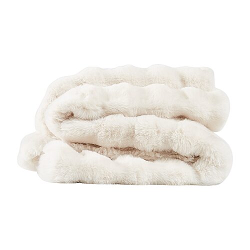 Click here for Brooklyn Loom Bubble Rabbit Faux Fur Throw prices