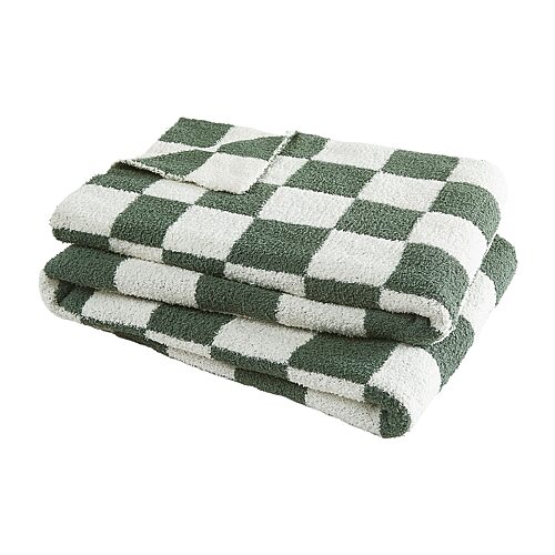 Click here for Truly Soft Cozy Checkerboard Beige Reversible Thro... prices