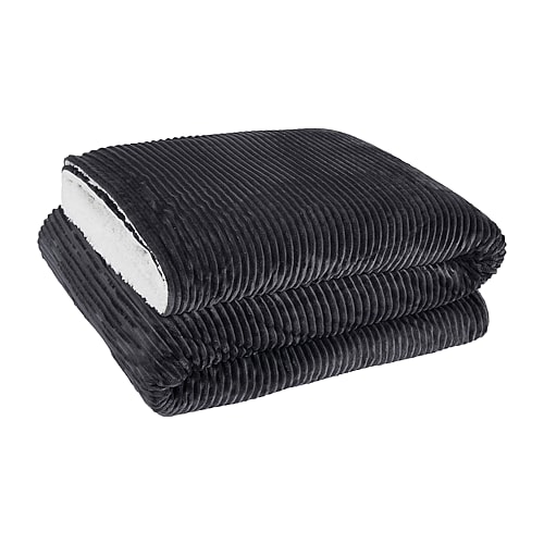Click here for London Fog Corduroy Throw  One Size  Gray prices