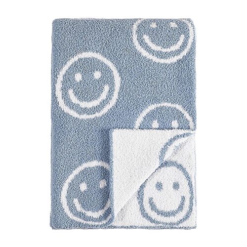 Click here for Truly Soft Cozy Smiley Reversible Throw Blanket prices