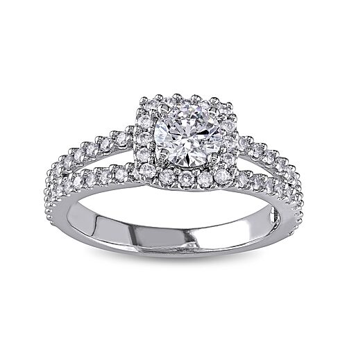 Click here for 1 CT.T.W. Natural Diamond 14K White Gold Ring  7... prices