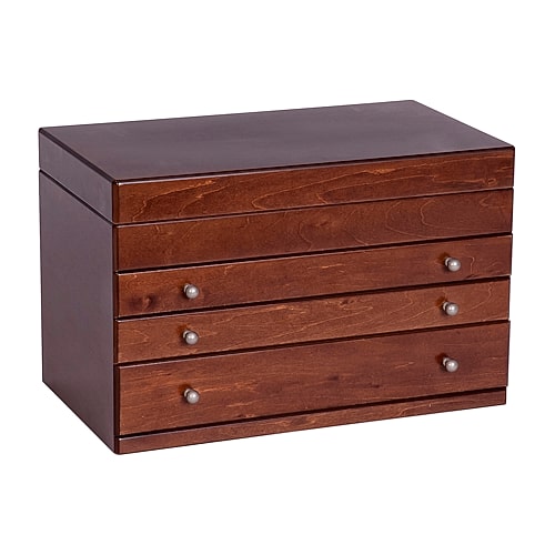 Click here for Mele & Co. Brigitte Wooden Jewelry Box - Brown prices