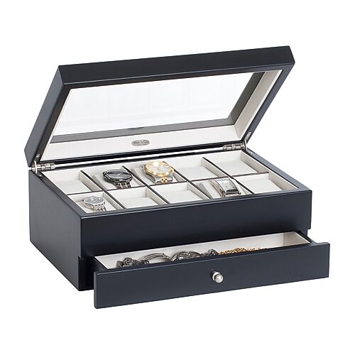 Click here for Mele & Co. Grant Wooden Watch Box - Black prices