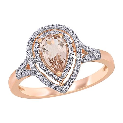 Click here for Womens 1/4 CT. T.W. Genuine Pink Morganite 14K Gol... prices