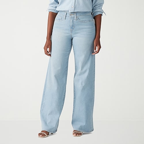 Click here for Levis Womenâs Mid Rise 318 Shaping Wide Leg Jean... prices