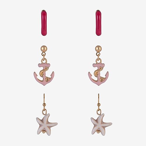 Click here for Arizona Gold Tone Starfish Womens Anchor 3 Pair Ea... prices