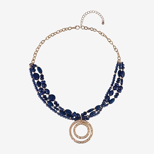 Click here for Mixit Gold Tone Womens 18 Inch Beaded Necklace  On... prices