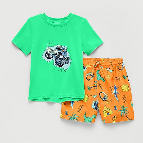 Click here for Okie Dokie Toddler & Little Boys 2-pc. Rash Guard... prices