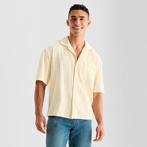Click here for Arizona Mens Short Sleeve Regular Fit Button-Down... prices