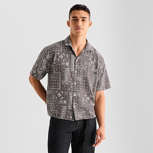 Click here for Arizona Mens Short Sleeve Regular Fit Button-Down... prices