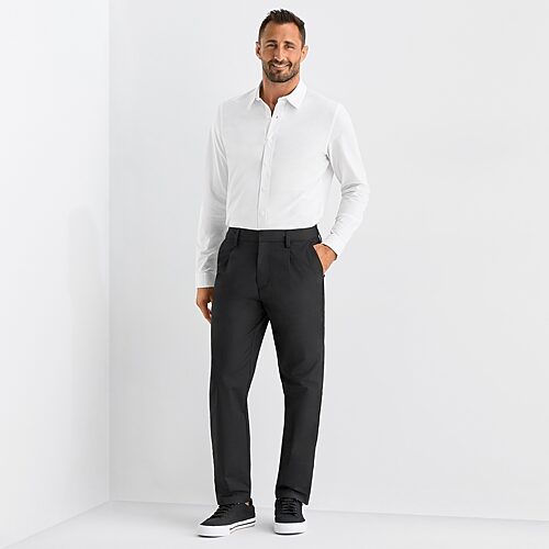 Click here for Stylus Mens Regular Fit Pleated Pant  Large  Black prices