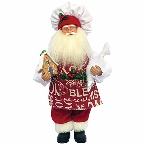 Click here for 15 Hand Painted Santa Figurine  One Size  Red prices