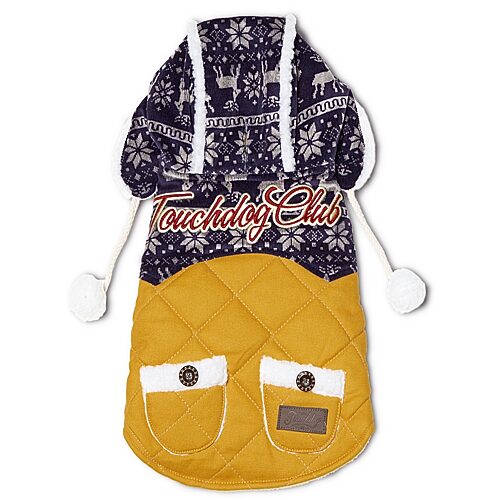 Click here for The Pet Life Touchdog Snowadayz Pom Pom Pet Hooded... prices