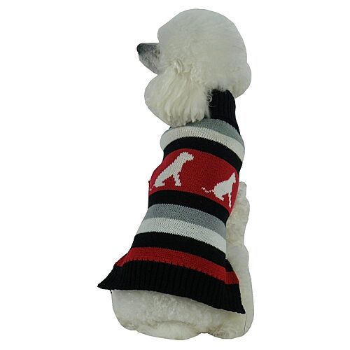 Click here for The Pet Life Dog Patterned Stripe Fashion Ribbed T... prices