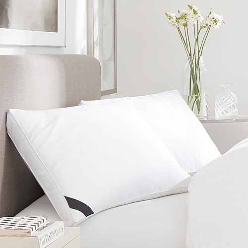 Queen Street Elite 300 Thread Count Cotton Sateen Allergen Barrier Down Alternative Firm Density Pillow  One Size  White