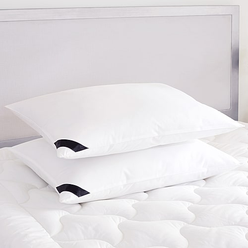 Queen Street Elegance 233 Thread Count Cotton Allergen Barrier Down Alternative Medium Density Pillow 2-Pack  One Size  White