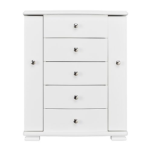 Click here for Pko Inc. Contemporary White Jewelry Box - White prices