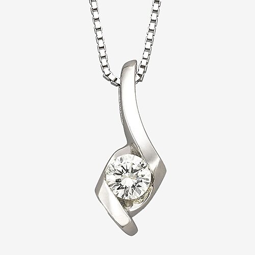 Click here for Sirena 1/5 CT. Natural Diamond Solitaire Pendant 1... prices