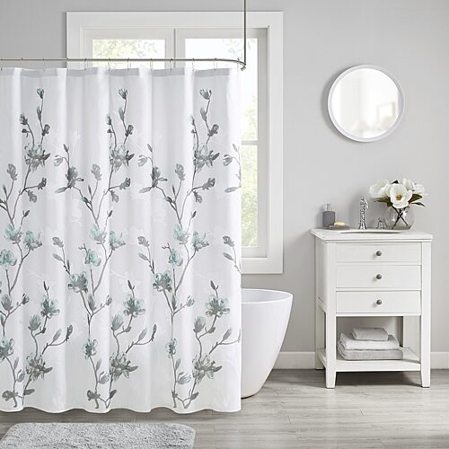 Click here for Madison Park Magnolia Floral Printed Burnout Showe... prices