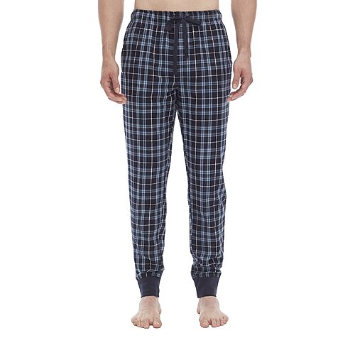 Click here for Residence Flannel Mens Pajama Joggers  Large  Blue prices