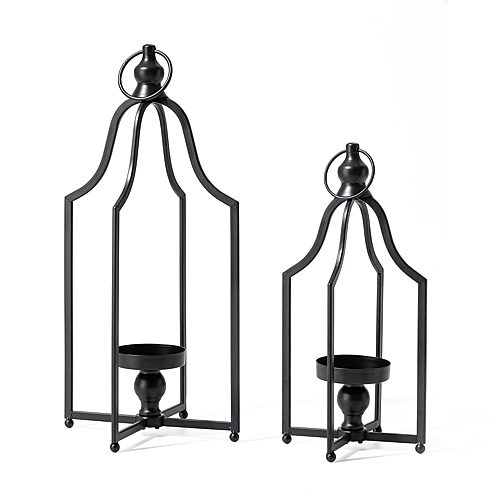 Click here for Glitzhome Small & Large Farmhouse Black Metal 2-pc... prices