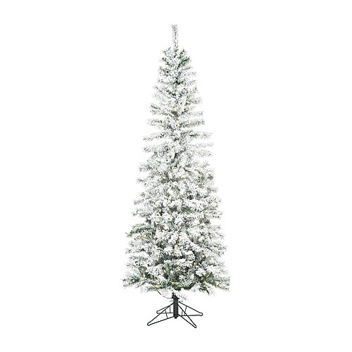 Click here for Vickerman 9 1/2 Foot Pre-Lit Flocked Christmas Tre... prices