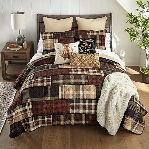 Click here for Donna Sharp Lj Plaid Hypoallergenic Quilt Set  One... prices