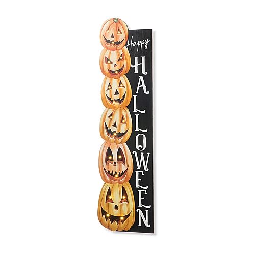 Click here for Glitzhome 42H Lighted Wooden Porch Sign Halloween... prices