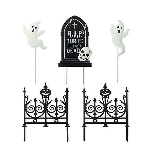 Click here for Glitzhome 24 Metal Graveyard Set Yard Stake Hallow... prices