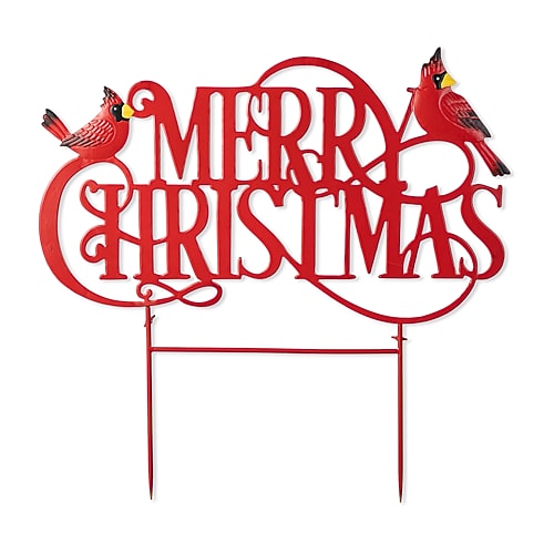 Click here for Glitzhome 24 Metal Merry Christmas Yard Art  One S... prices