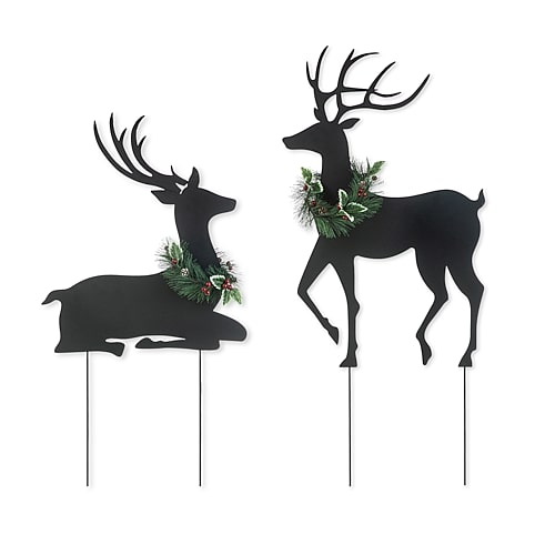 Click here for Glitzhome 42 Metal Silhouette Reindeers Christmas... prices