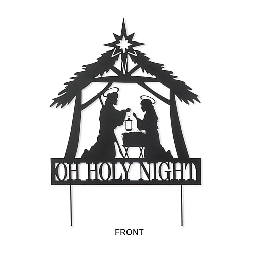 Click here for Glitzhome 30 Metal Silhouette Nativity Christmas Y... prices