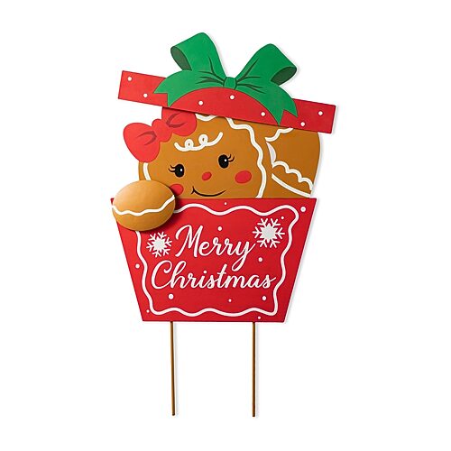 Click here for Glitzhome 24 Metal Gingerbread Giftbox Christmas Y... prices
