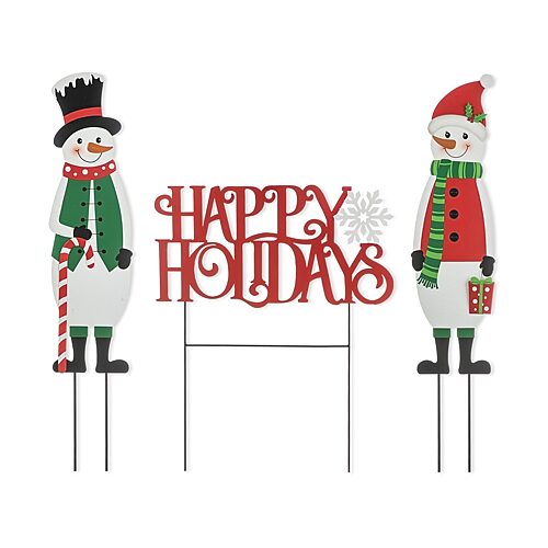 Click here for Glitzhome Metal Happy Holidays Christmas Yard Art... prices
