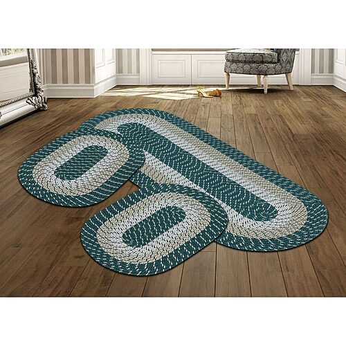 Click here for Better Trends Country Stripe Braided 3 Pc Oval Rug... prices