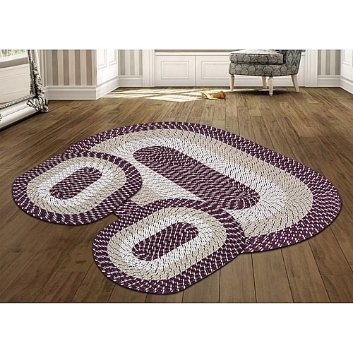 Click here for Better Trends Country Stripe Braided 3 Pc Oval Rug... prices