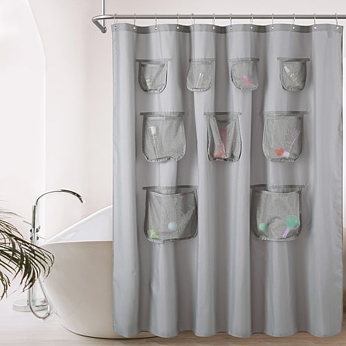 Click here for Awesome Home With Mesh Pockets Shower Curtain  One... prices
