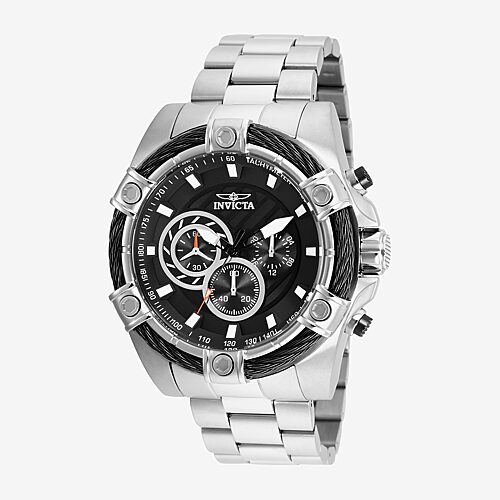 Click here for Invicta Bolt Mens Silver Tone Stainless Steel Brac... prices