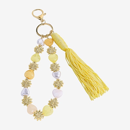 Click here for Bijoux Bar Gold Tone Flower Bag Charm  One Size  Y... prices
