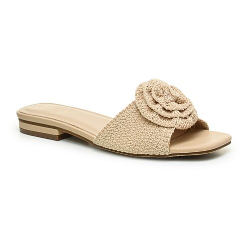 Click here for Nicole Miller Womens Rosette Heeled Sandals  6 Med... prices
