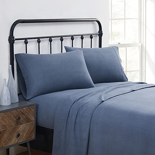 Click here for Truly Soft Solid Flannel Sheet Set  One Size  Blue prices