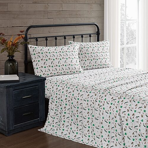 Click here for Truly Soft Holiday Dogs Flannel Sheet Set prices
