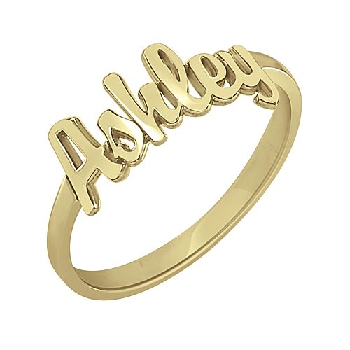 Click here for Personalized Script Name Ring  7 1/2  Yellow prices
