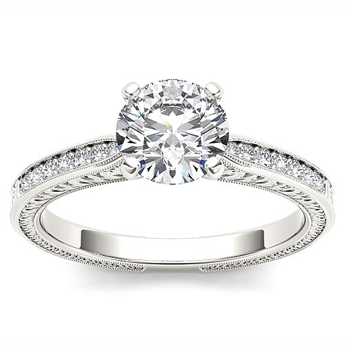 Click here for 1 CT.T.W. Natural Round Diamond 14K Gold Engagemen... prices