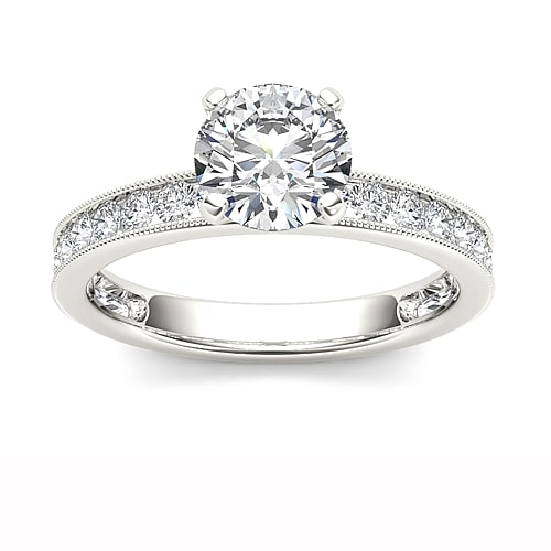 Click here for 1 1/2 CT.T.W. Natural Round Diamond 14K Gold Engag... prices