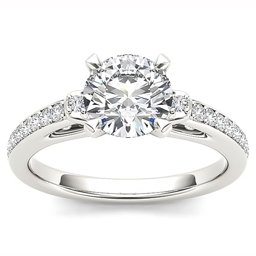 Click here for 1 CT.T.W. Natural Round Diamond 14K Gold Engagemen... prices
